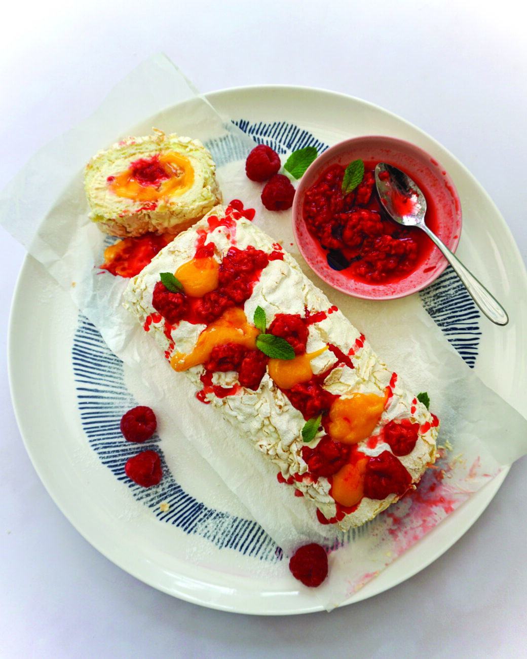 Raspberry and Lemon Curd Roulade